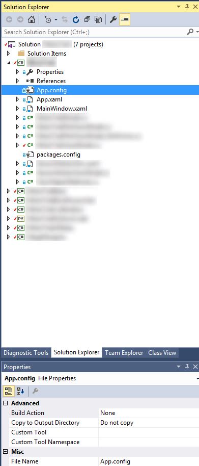 C How To Not Copy Nfig File To Output Directory Stack Overflow
