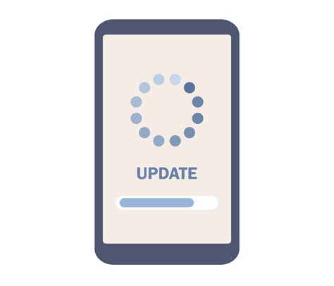 System Update Icon Loading Process On Smartphone Screen Vector Flat Illustration 21907417