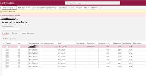 AX D365 Technical Blog Ledger Account Not Specified Bank Transaction