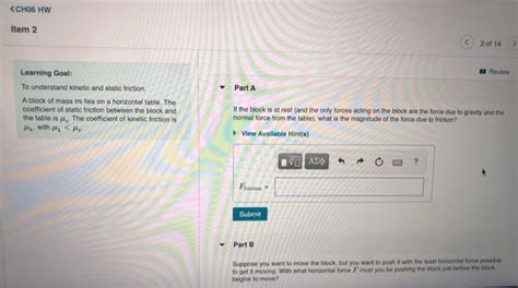 Solved Review Learning Goal To Understand Kinetic And