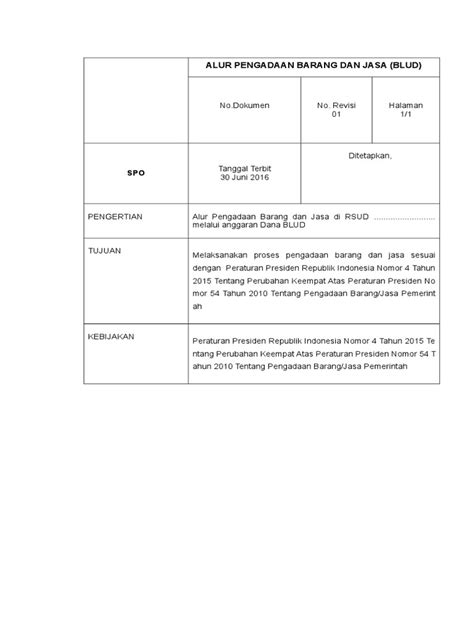 Alur Pengadaan Barang Jasa Blud Pdf