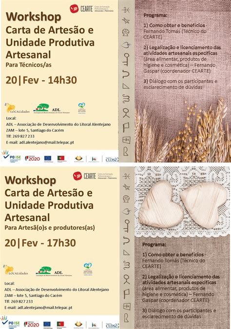 Workshop Carta De Artesão E Unidade Produtiva Artesanal Câmara