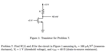 Solved Figure 1 Transistor For Problem 7 Problem 7 Find