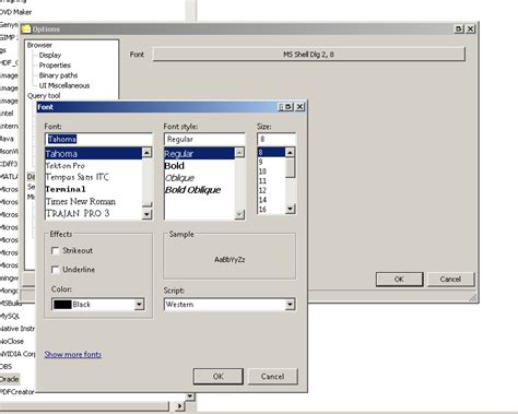I Cannot Switch Back To PgAdmin III S Database Designer S Default Font