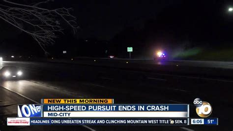 High Speed Chase Comes To End After Crash Youtube