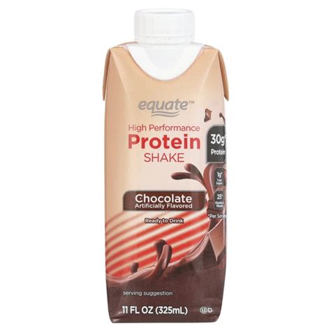 Equate High Performance Protein Shake Chocolate 11 Fl Oz 4 Count