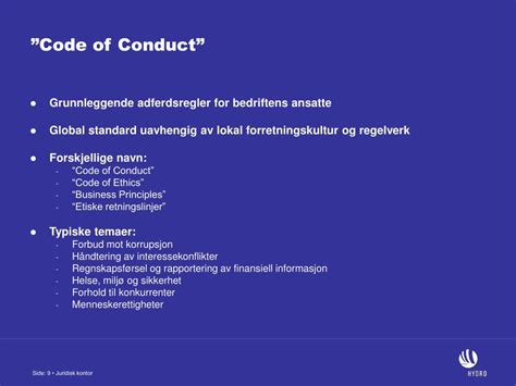 Ppt Etablering Og Implementering Av Etiske Retningslinjer Code Of