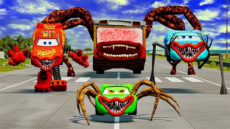 Epic Battle Between The Lightning McQueen Eater Bus Eater Coho Coho