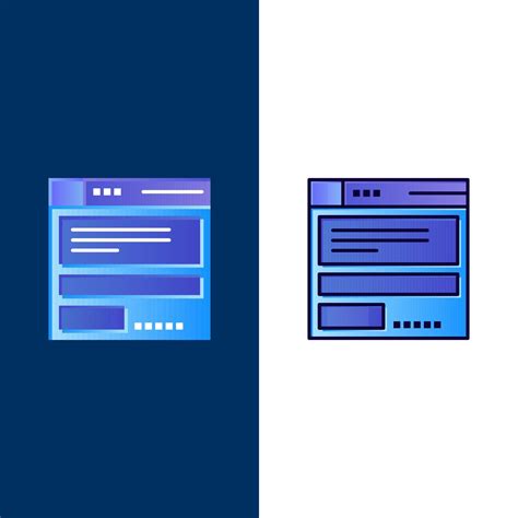 File Browser Computing Code Icons Flat And Line Filled Icon Set Vector Blue Background 19175545
