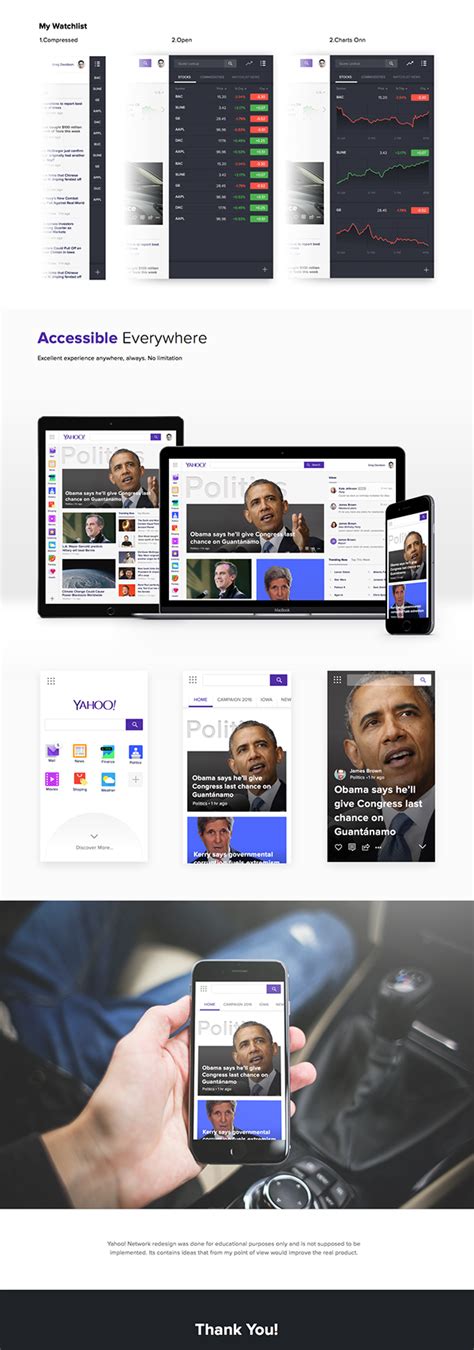 Yahoo Redesign Concept Behance