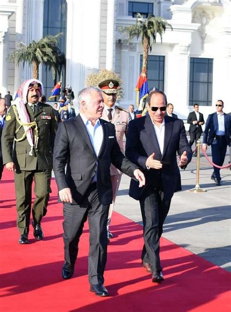 السيسي يودع ملك الأردن بمطار العلمين الوطن