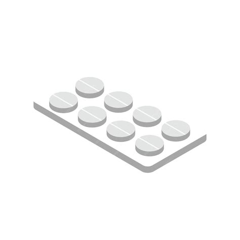 Premium Vector Medicine Tablet Strip Isometric View Vector Illustration Eps