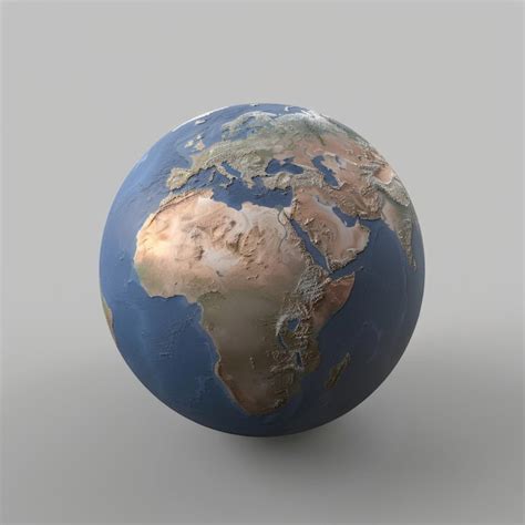 Premium Photo Blue And Gold Globe On Gray Background