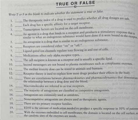 Solved Write T Or F In The Blank To Indicate Whether The Chegg Com