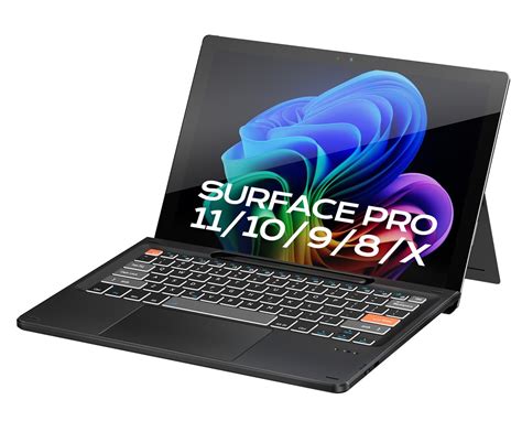 Doohoeek Surface Pro X Inch Keyboard Bluetooth Keyboard With Touch Pad Pen Slot