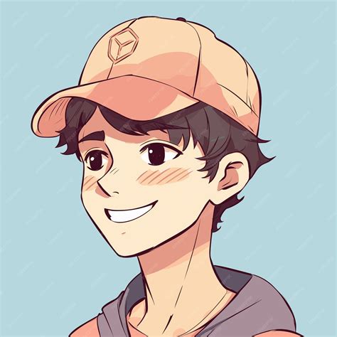 Premium Vector Illustration Of A Boy With A Cap Looking Smiling