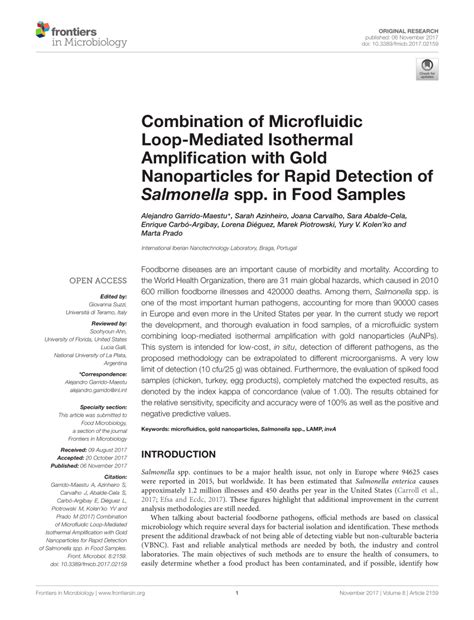 Pdf Combination Of Microfluidic Loop Mediated Isothermal