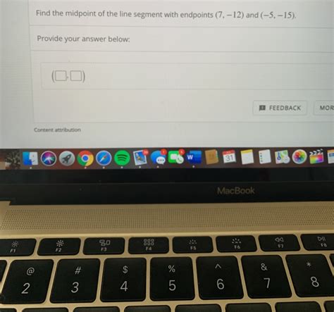 Solved Find The Midpoint Of The Line Segment With Endpoints