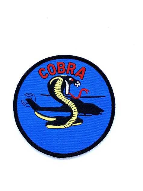 Us Army Ah 1 Cobra Patch With Hook And Loop Squadron Nostalgia