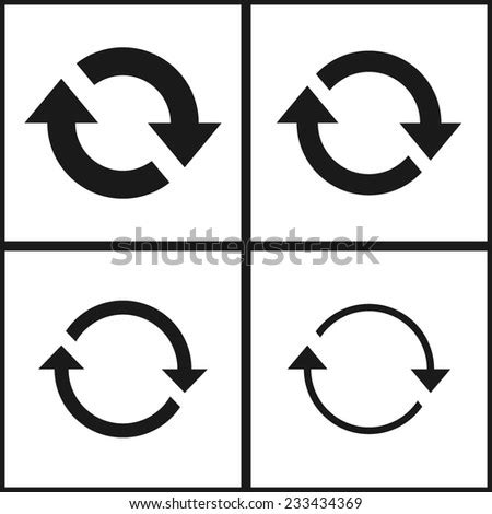 Arrow Sign Reload Refresh Rotation Stock Vector Shutterstock