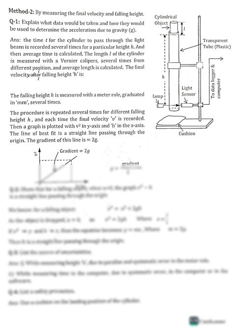 SOLUTION A Levels Physics Unit Experiments Core Practical Studypool
