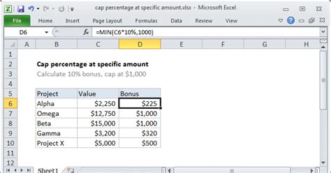 Fórmula Cap En Excel