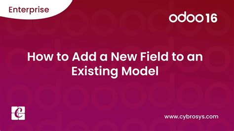 How To Add A New Field To An Existing Model Ppt