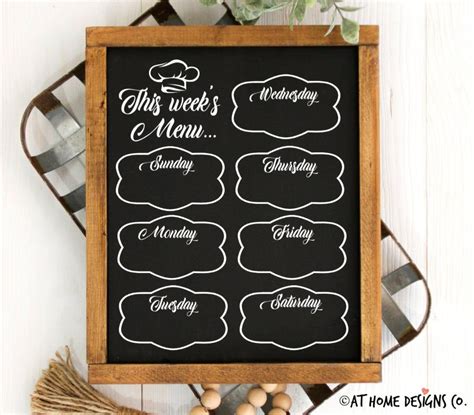 This Weeks Menu Svg