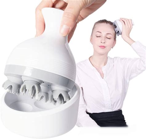 Huiying Electric Scalp Massager With 4 Kneading Massage Heads Portable