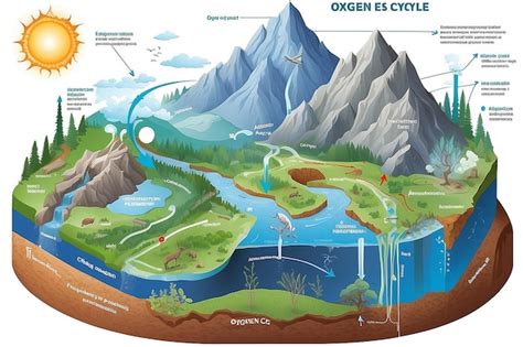Premium Photo Oxygen Cycle Diagram For Science Education