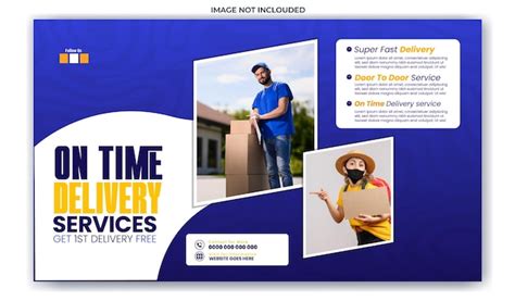 Premium Vector Delivery Service Promotion Web Banner Template Design