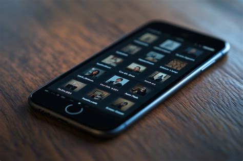 Smartphone Displaying Contact List Premium AI Generated Image