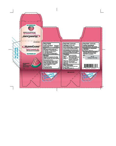 Hurricaine Topical Anesthetic Gel Beutlich Pharmaceuticals Llc