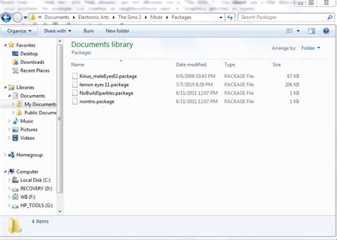 Mod The Sims Package File Issues