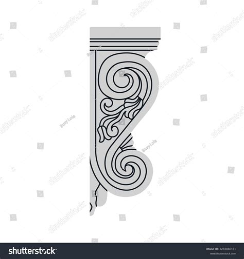 Poster Bracket Classical Architectural Detail Made Stock Vector Royalty Free