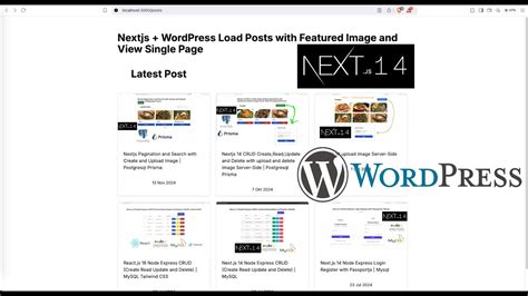 Nextjs Wordpress Load Posts With Featured Image And View Single Page Youtube