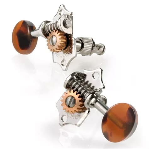 Waverly Guitar Tuners With Dark Tortoise Knobs For Solid Pegheads Stewmac