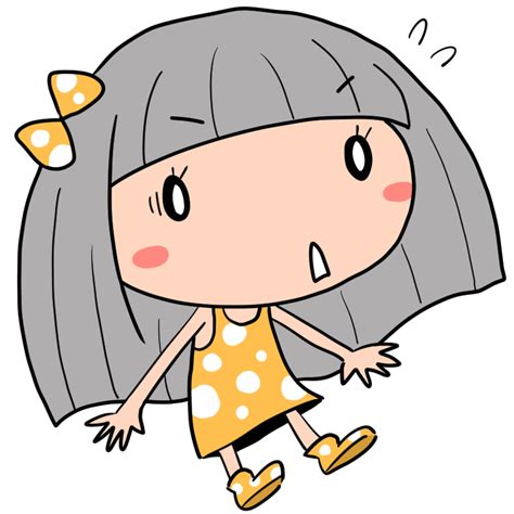 驚く女の子のイラスト｜かわいい無料イラスト