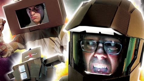 Cardboard Robots Battle In Space