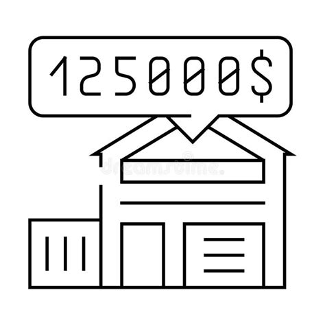 房屋价格线图标矢量图插图 向量例证 插画 包括有 说明文件 盔甲 投反对票 职业 拱道 选择 331777744