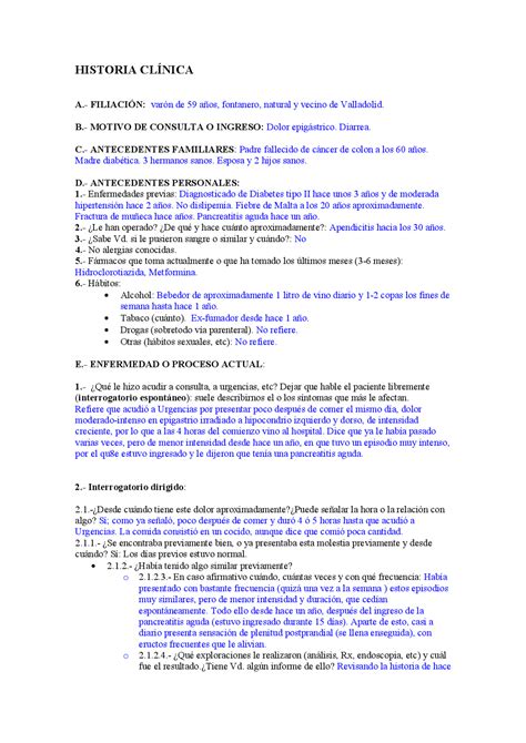 Guía De Historia Clínica Apuntes De Semiología Docsity