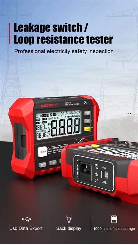 2022 Multiple Measurement Functions Rcd Loop Tester Upgrade The 2 0 Usb