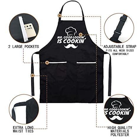 Funny Apron For Men Mr Good Looking Is Cooking Ts For Dad Kitchen
