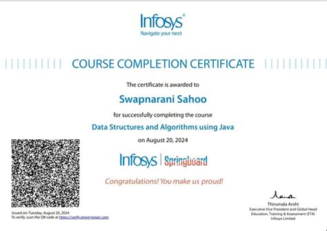 Swapnarani Sahoo On Linkedin Infosysspringboard Datastructures