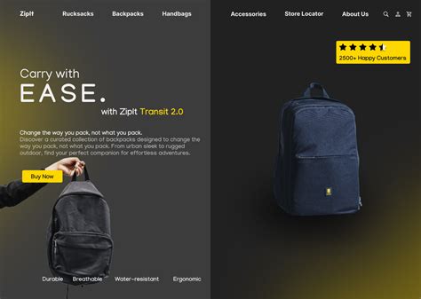 Backpack Landing Page Figma