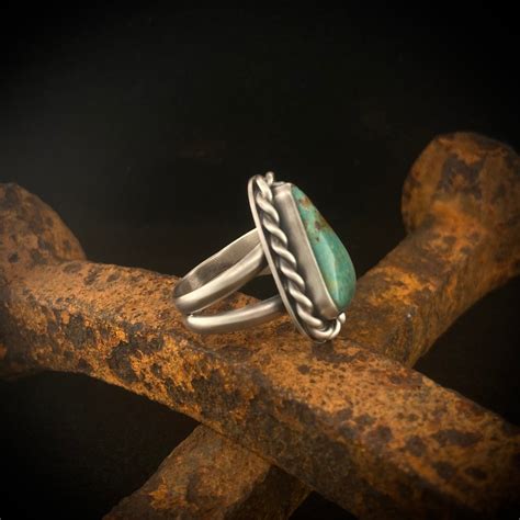 Tyrone Turquoise Ring 11 Moonfire Metalworks