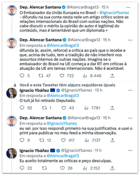 Embaixador da UE no Brasil pede desculpas por post crítico a Lula