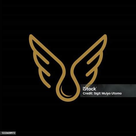 날개 로고 템플릿 일러스트 디자인입니다 벡터 Eps 10 로고에 대한 스톡 벡터 아트 및 기타 이미지 로고 천사 0명 Istock