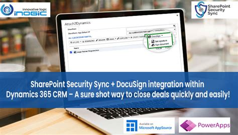 sharepoint security sync docusign integration within dynamics 365 crm
