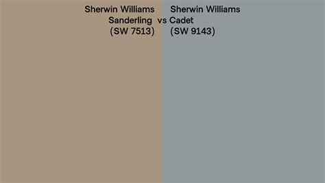 Sherwin Williams Sanderling Vs Cadet Side By Side Comparison
